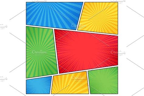 Comic Page Frame Funny Superhero Comic Page Page Frames Comic Book