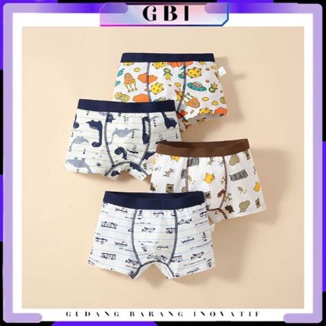 Jual GBI BOXER ANAK MOTIF KARTUN DINO ROKET KODE 6769 CELANA DALAM ANAK