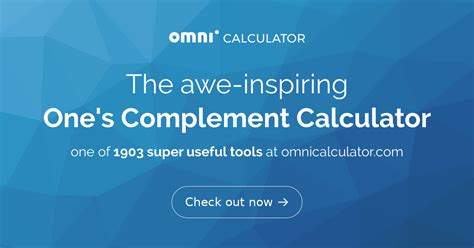 One S Complement Calculator