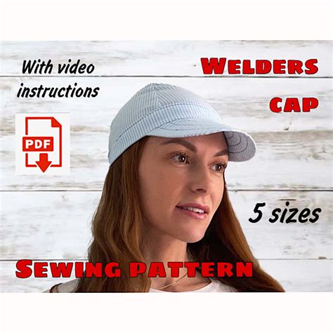 Welder Cap Sewing Pattern 5 Sizes And Video Instructions Ea Inspire