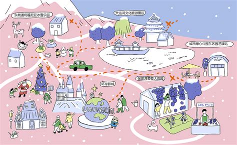 北京冰雪旅游季系列插画运营页苏格拉饼 站酷zcool