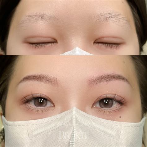 브로킷 헤어스트록 강남역눈썹문신 입술문신 애교살반영구 アートメイク 페더링 유진영 헤어스트록 페더링 Hairstrokes Pmu