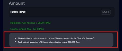 Darwinia Ethereum 转账以及claim时，增加 Gas Fee 提示。 · Issue 144 · Helix