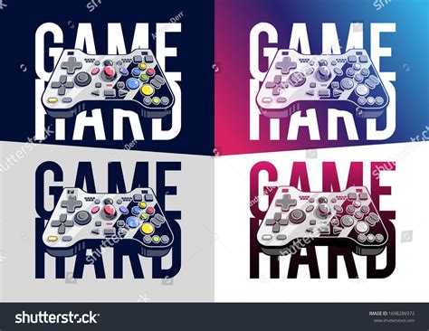 Joystick Many Button Gamepad Art Illustration Stock Vector Royalty