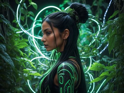 Premium Photo Indian Woman With Long Black Hair Covered In Millions