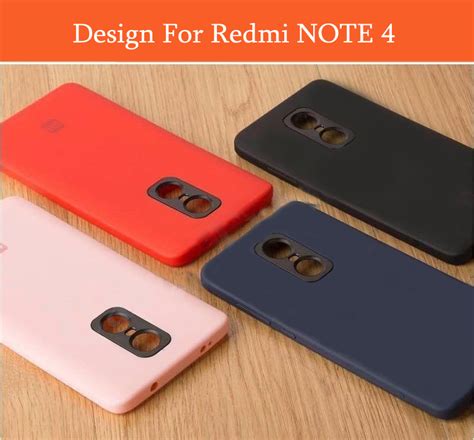 Buy Redmi Note 4 Back Cover Ultra Thin Silicone Case With Camera Protection And Brand Logo