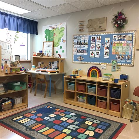 Premium Photo A Classroom Setup With Visual Schedules And Cues For