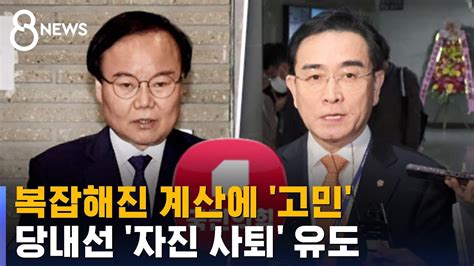 자진 사퇴 고심김재원 태영호 징계는 수요일로 연기 Sbs 8뉴스 Youtube