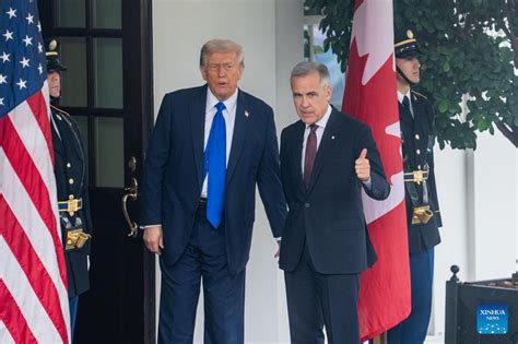 Trump Welcomes Canadian Pm At White House Xinhua