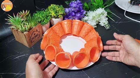 วิธีทำ กระทง Diy ด้วยโคนไอติม งบ 20 บาท เทศกาล ลอยกระทง ครัวแม่ผึ้ง