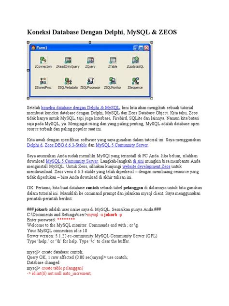 koneksi database dengan delphi pdf