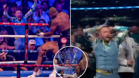 Fans Spot Conor Mcgregors Hilarious Reaction To Anthony Joshua Being