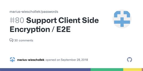 Support Client Side Encryption E2e · Issue 80 · Marius Wieschollek