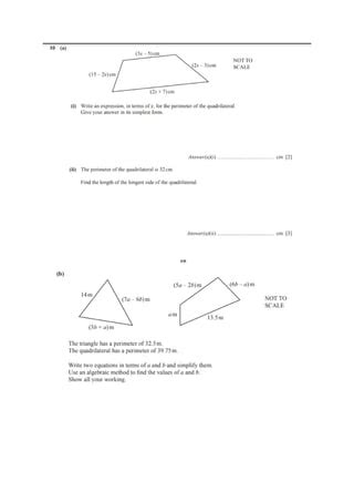 FORMING AND SOLVING EQUATIONS IGCSE MATHS CAMBRDIGE Pdf