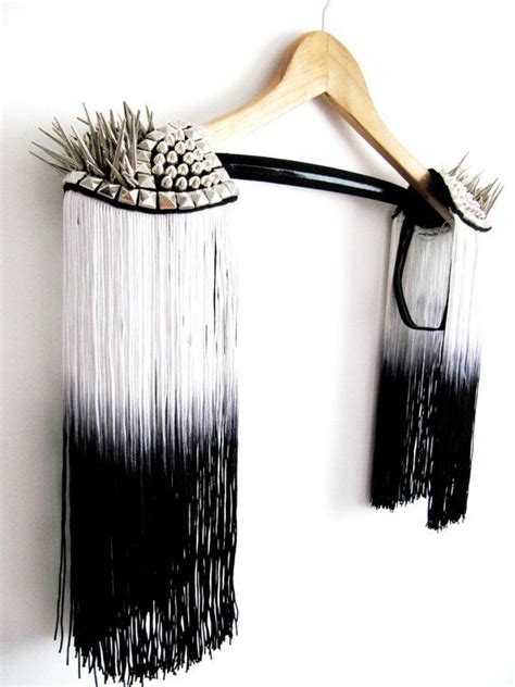 Chicago Epaulettesblack White Tassel Epauletsspiked Epauletsfestival