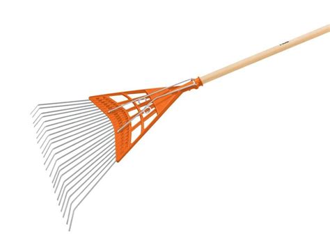 Грабли веерные металлические с черенком, 22 лепестка, Truper EMP-22