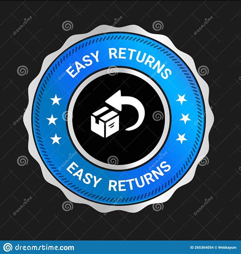 Easy Returns Vector Logo Trust Badges Stock Illustration