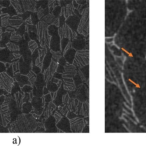 A Bimodal Microstructure Image From Sem And B Cropped Image