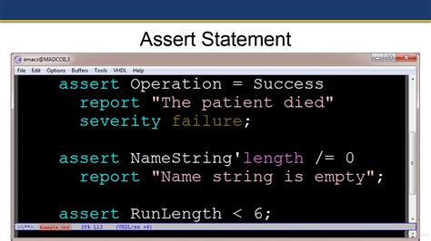 Assert And Report Statements Vhdl Tutorial 12 Youtube