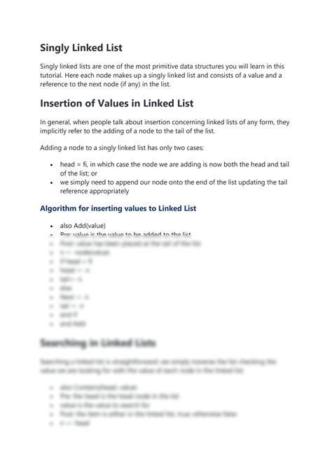 Solution Linked List In Data Structure Studypool