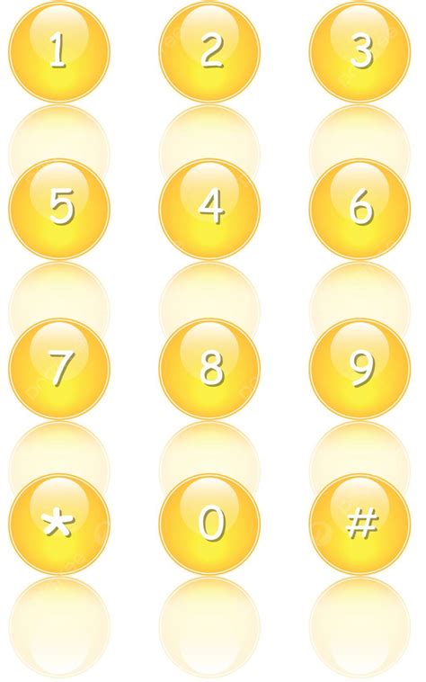 Numbers Buttons Website Digits Typing Vector Website Digits Typing