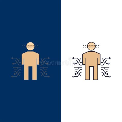 Sensor Body Data Human Science Flat Color Icon Vector Stock Vector