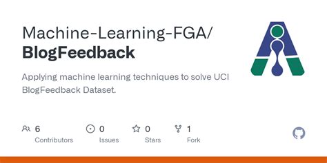 Github Machine Learning Fga Blogfeedback Applying Machine Learning Techniques To Solve Uci