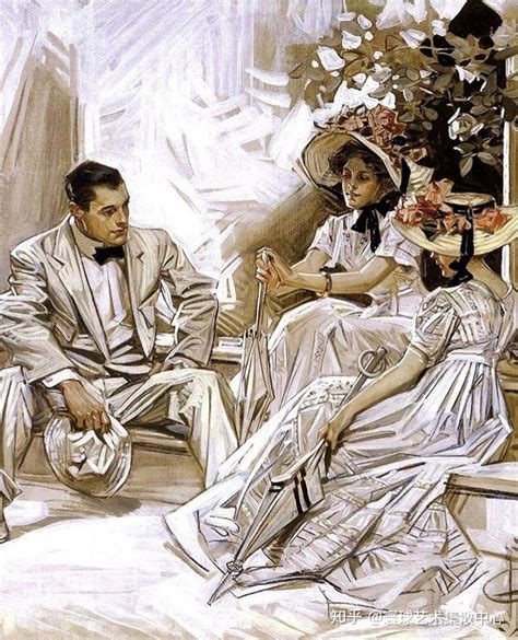 上世纪美国著名插画师jc Leyendecker 摩登男女andthe Arrow的缔造者 知乎