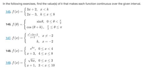 solved in the following exercises find the value s of k