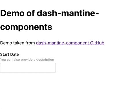 Pycafe Dash Dash Mantine Component Demo