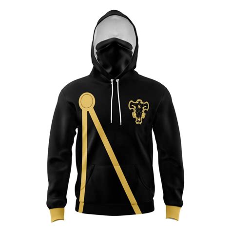 Animedwarf Black Bulls Black Clover Masked Hoodie Animedwarf