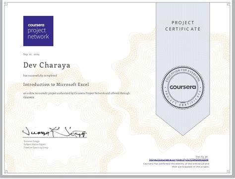 dev charaya on linkedin coursera microsoftexcel