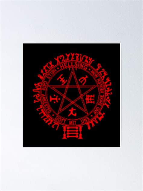 Hellsing Symbol Poster For Sale By Otaku Uwu Redbubble