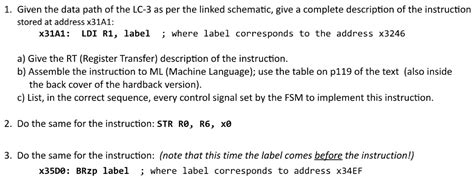 1 given the data path of the lc 3 as per the linked