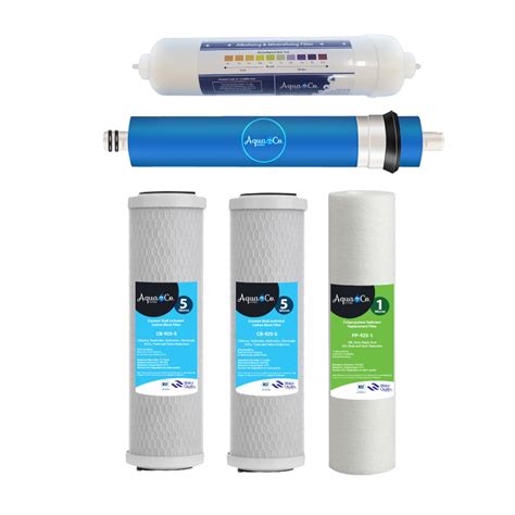 Aquaco 5 Stage Undersink Reverse Osmosis Replacement Filtersn
