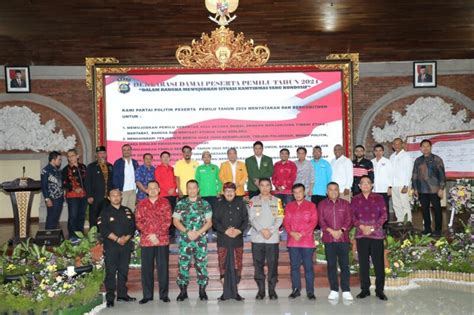 Polda Bali Gelar Deklarasi Damai Peserta Pemilu 2024 Balipuspanews