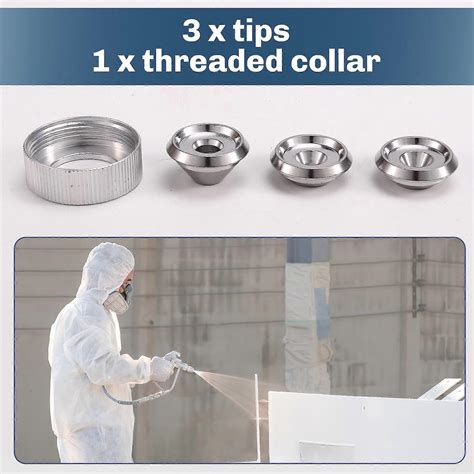 Texture Sprayer Orifice Tip Set Nozzle Tips Threaded Collar For Wal