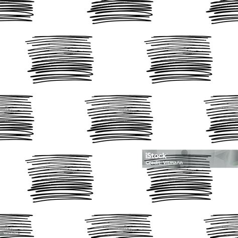 벡터 브러시 줄무늬와 완벽 한 패턴입니다 흰색 바탕에 검은 색입니다 손으로 그린 그레인 라인 텍스처 잉크 기하학적 수직 요소 간단한 아이 스타일 반복 직물 옷감에 대 한