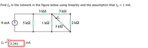 solved find io in the network in the figure below using