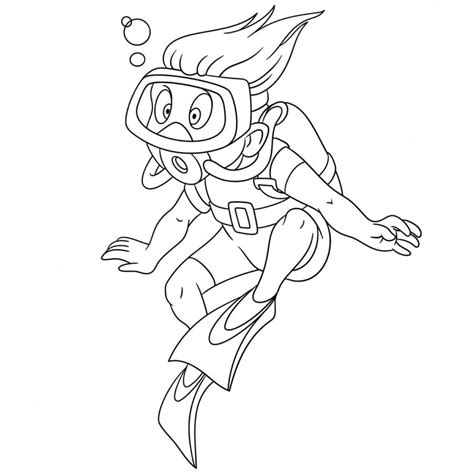 Dibujos De Buceo Para Colorear