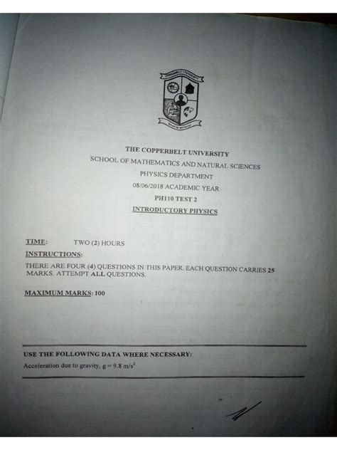 Ph110 Test 2 2018 Pdf