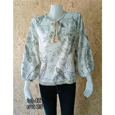 เสื้อแขนพอง ทรงสวย ใส่สบาย สีไม่ตก Shopee Thailand