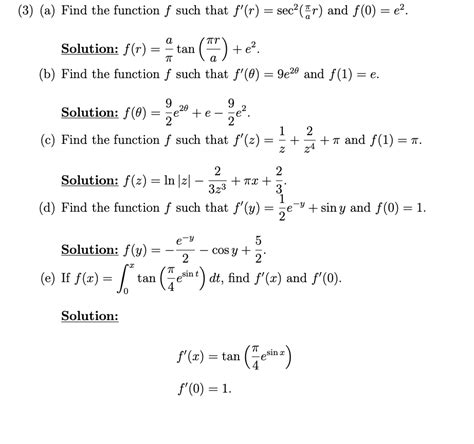 Solved 3 A Find The Function F Such That Fr