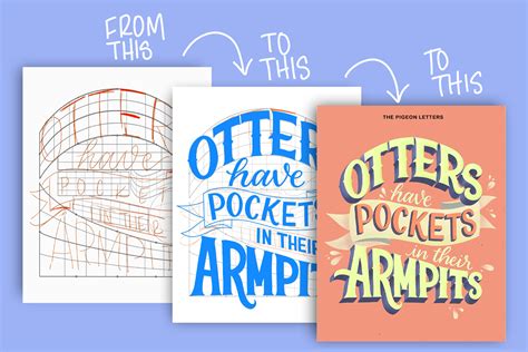 Pigeon Grids Procreate Lettering Template Grid Bundle Design Cuts