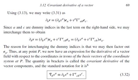 General Relativity Covariant And Partial Derivative Of A Vector Field