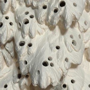 DIY Ceramic Bisque Xmas Tree And Base With Holes For Lights DIY White Diamond Fir Bisque