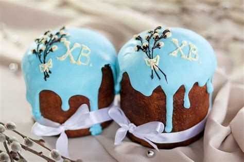 Кулич с Вербой Как сделать вербу на куличе Глазурь для украшения торта Пасхальные кексы