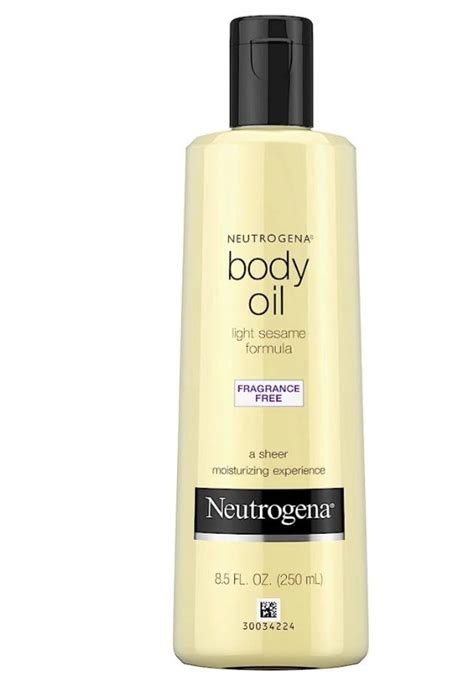 Neutrogena Fragrance Free Body Oil Light Sesame Formula Dry Skin