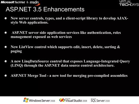 Introduction To Asp Net 3 5 Using VS 2008 PPT