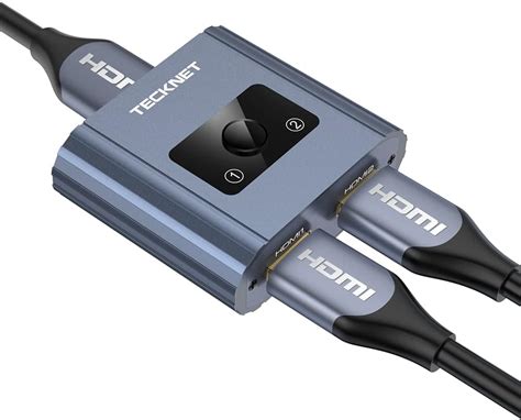 buy hdmi splitter 1 in 2 out tecknet hdmi switch 4k hdmi splitter
